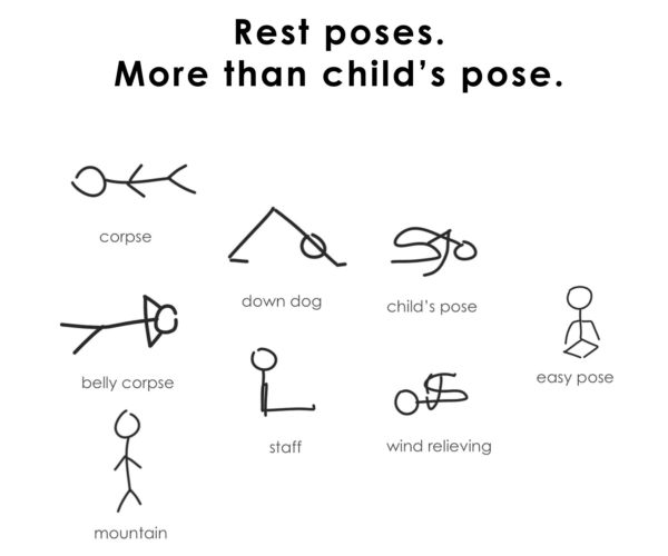 Rest poses. More than child’s pose. – Om Fairy® | Yoga with Courtney ...